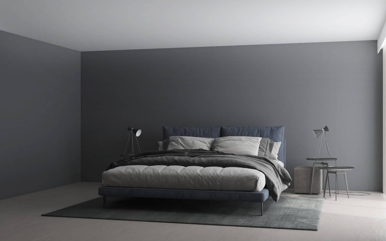 Ideas para habitaciones grises con paneles decorativos