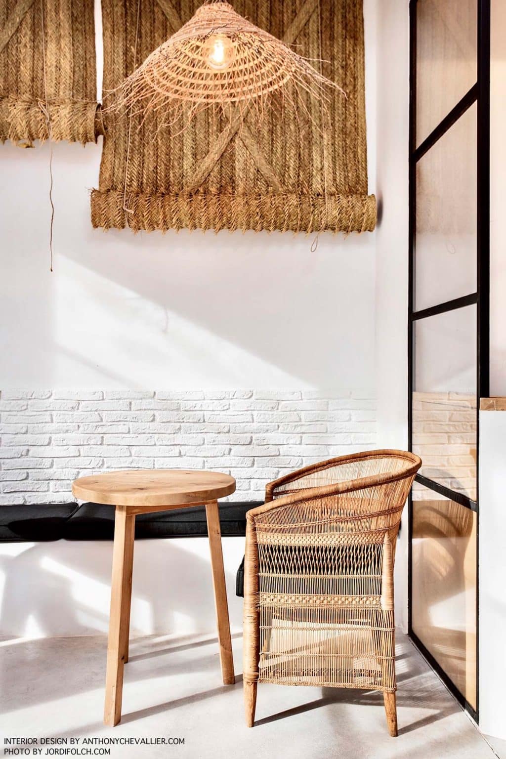 Restaurante ladrillo rustico blanco - PANELPIEDRA®